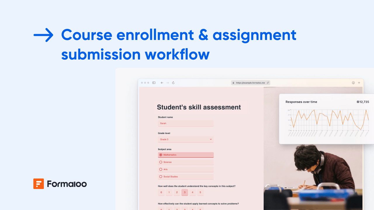 How to create a course enrollment and assignment submission workflow - Formaloo